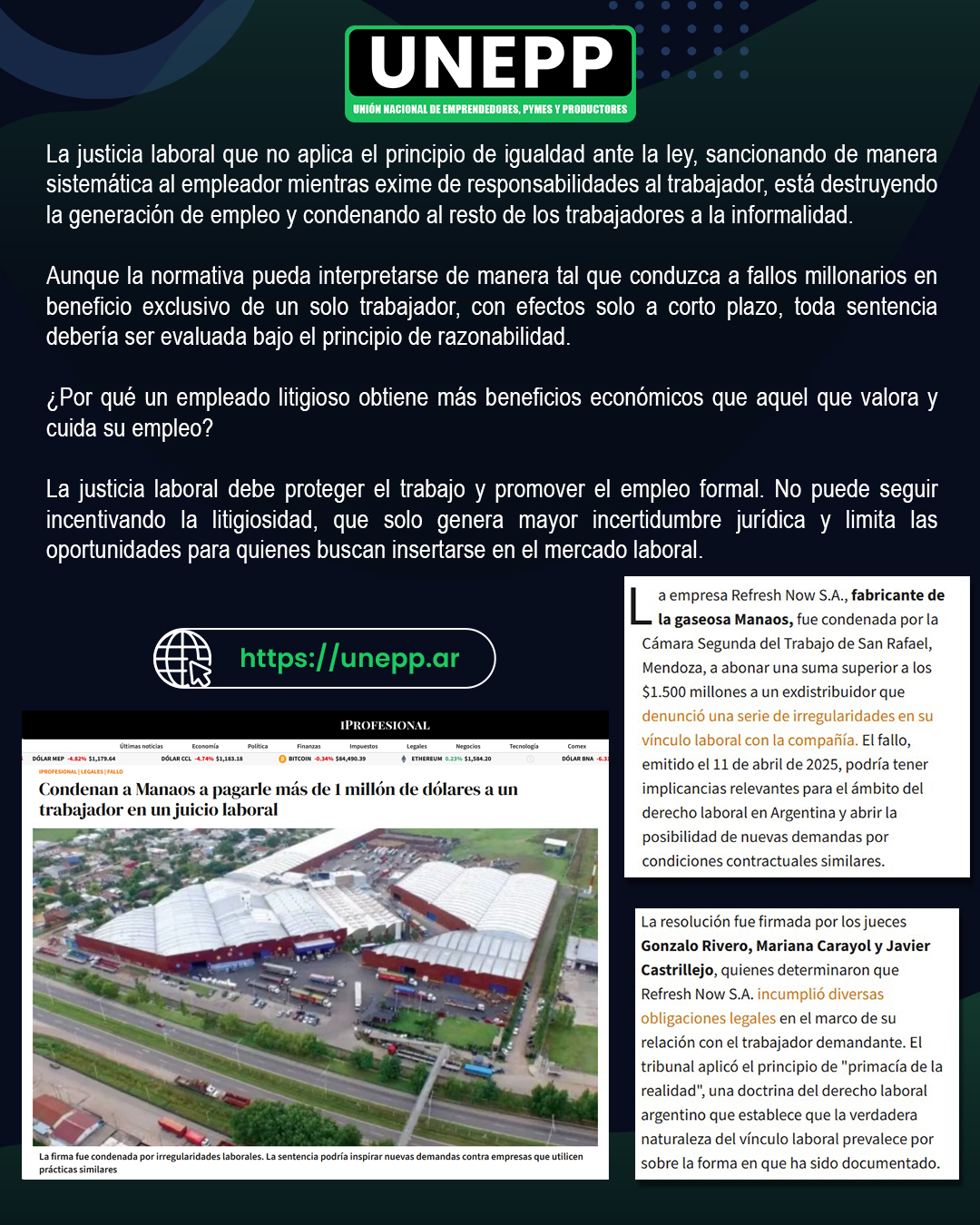 La justicia laboral que no aplica el 𝗽𝗿𝗶𝗻𝗰𝗶𝗽𝗶𝗼 𝗱𝗲 𝗶𝗴𝘂𝗮𝗹𝗱𝗮𝗱 𝗮𝗻𝘁𝗲 𝗹𝗮 𝗹𝗲𝘆 ...